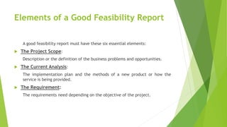 Feasibility report | PPTX