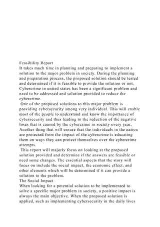 FEASIBILITY REPORT1FEASIBILITY REPORT6Fe.docx