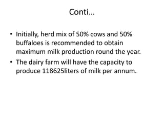 Feasibility report of 50 dairy animals copy | PPTX