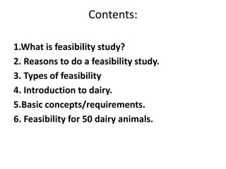 Feasibility report of 50 dairy animals copy | PPTX
