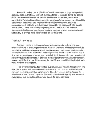 Draft Feasibility report of the railway system in Karachi | DOC