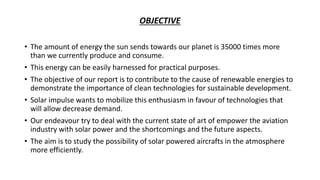 Feasibility report on solar plane | PPT