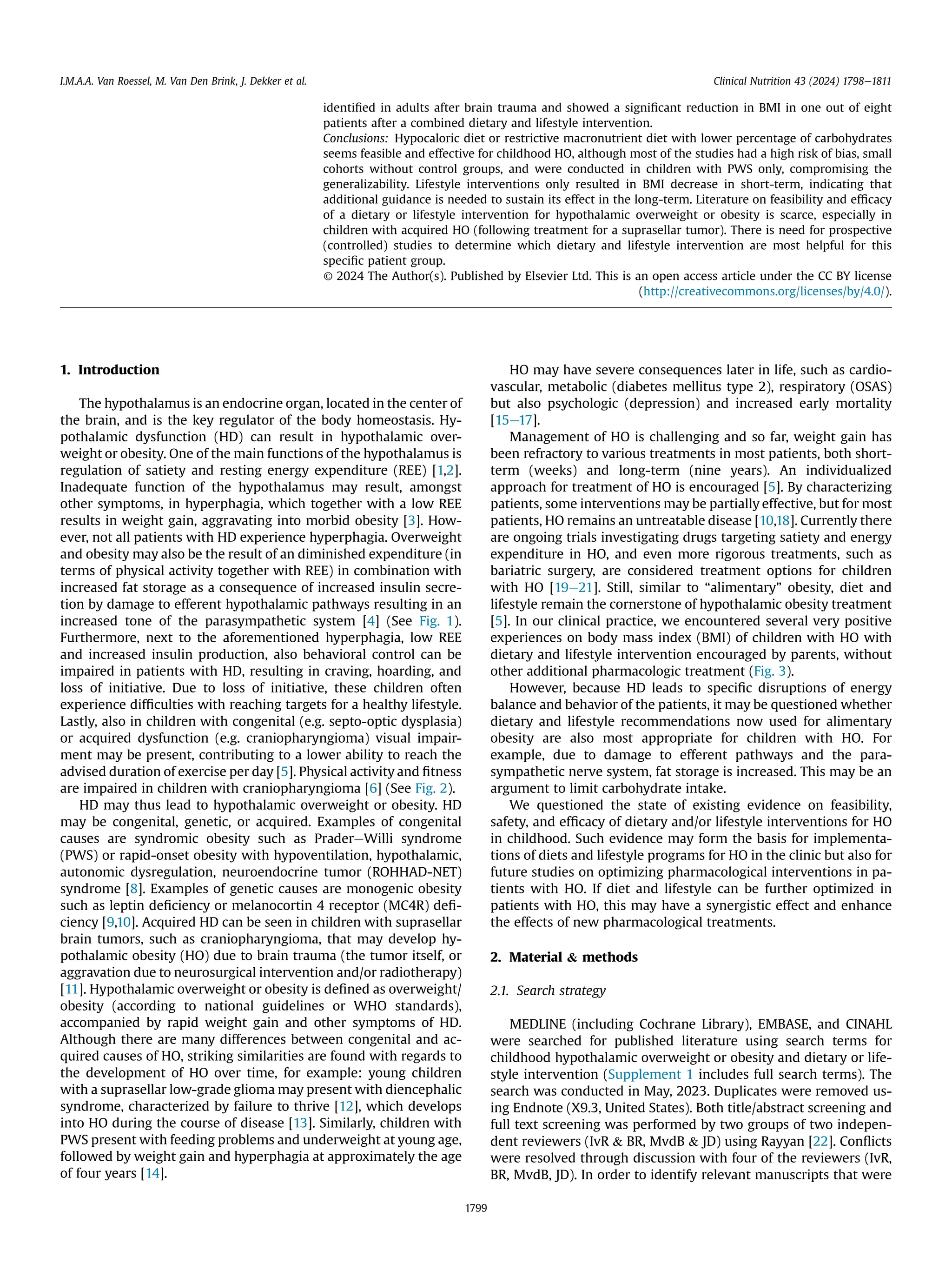 Feasibility, safety, and efficacy of dietary or lifestyle interventions ...