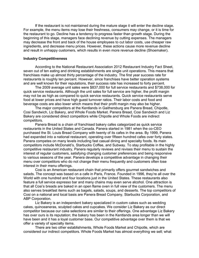 Feasibility Study- Bakery | DOCX