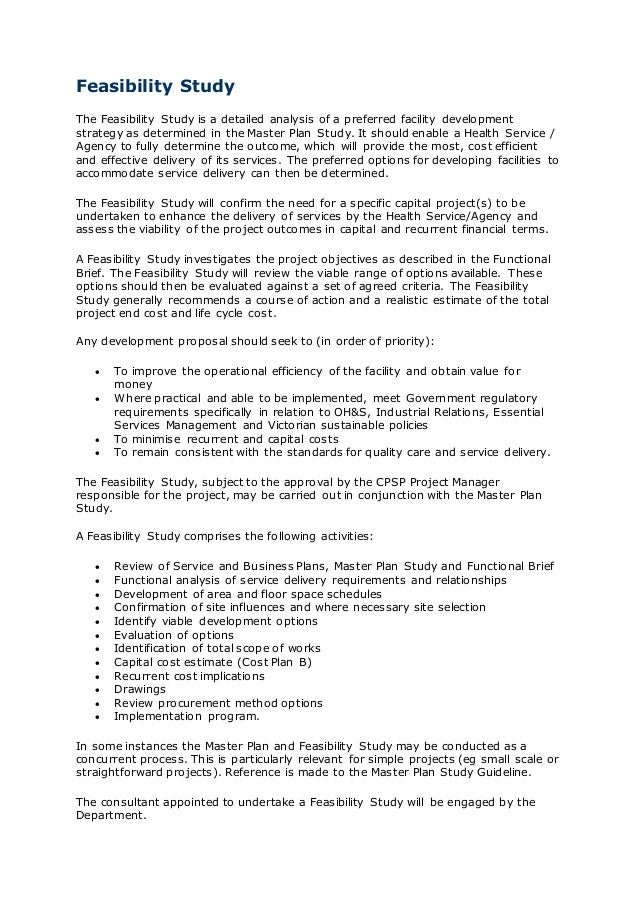 Feasibility study