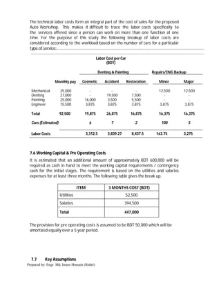 Feasibility study of an Automobile Repair & Service Workshop | PDF