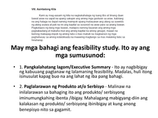 Ikalawang Markahan – Modyul 1: FEASIBILITY STUDY .pptx