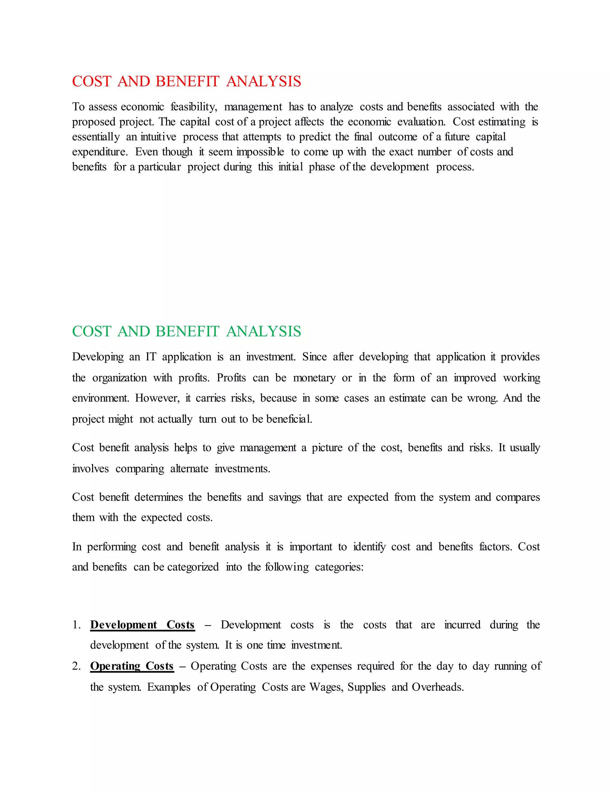 Feasibility Study of Hospital Management System | DOCX