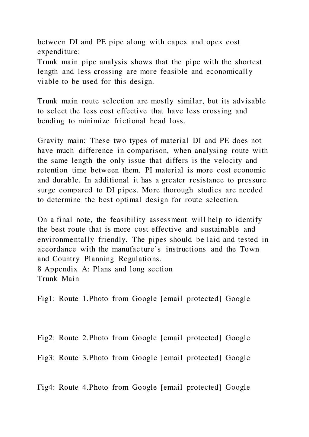 Feasibility Study of laying Trunk & Gravity main, design and c | DOCX