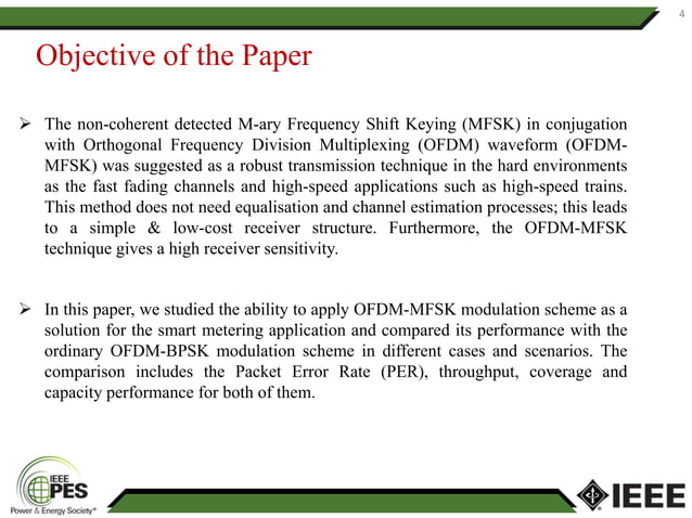 Feasibility Study of OFDM-MFSK Modulation Scheme for Smart Metering ...