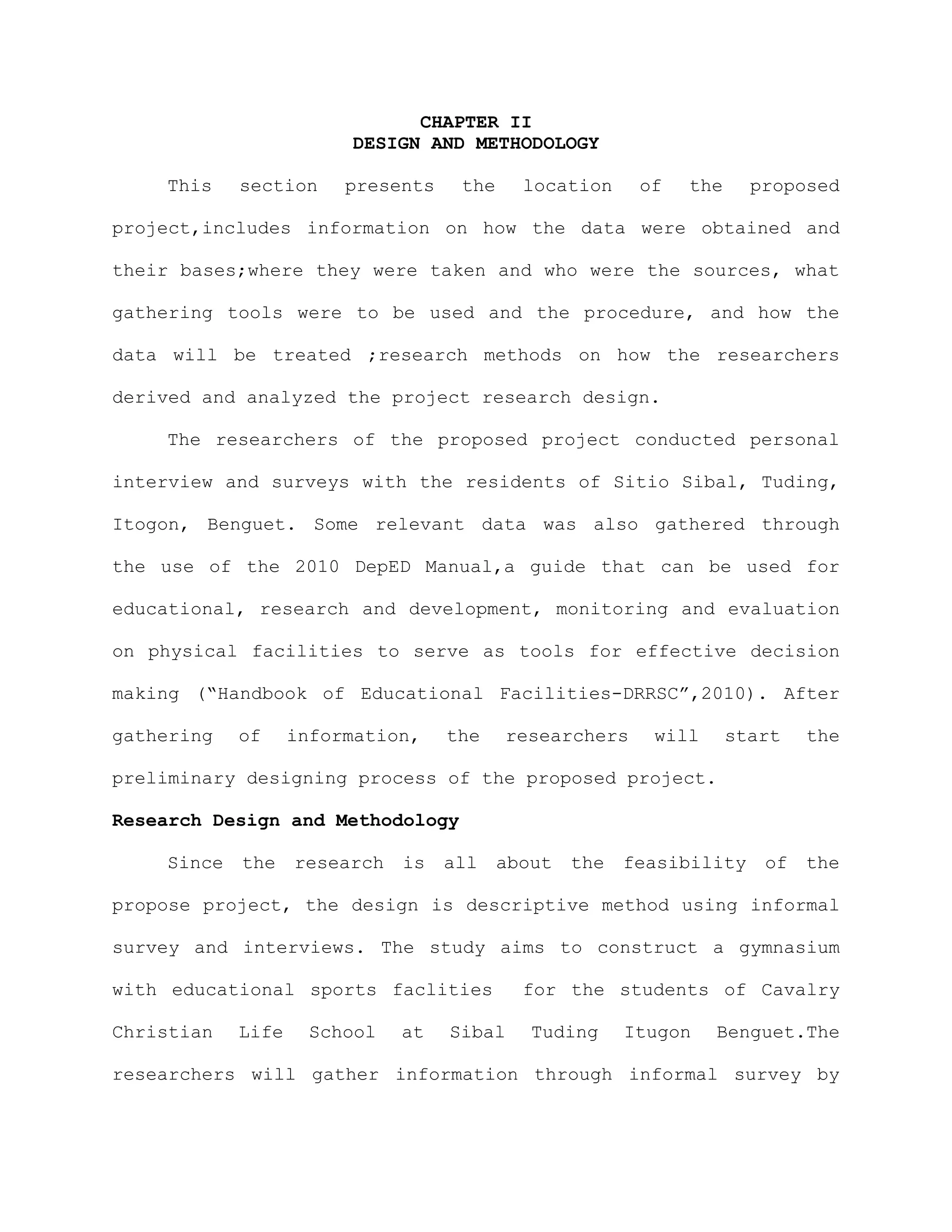 Feasibility study of proposed gymnasium with educational facilities in ...