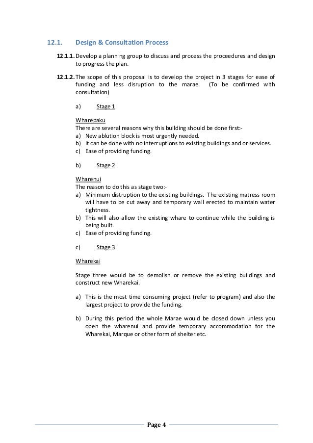 A brand new Marae ( Building ) Feasibility study outline