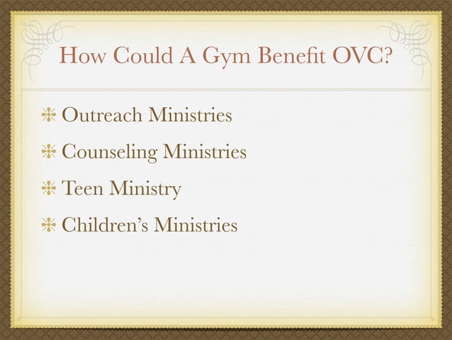 OVC Building Project - Feasibility Study Presentation | KEY