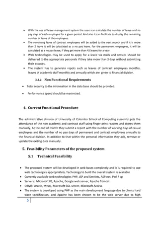 Feasibility Study Report Personal Information & Leave Management System ...