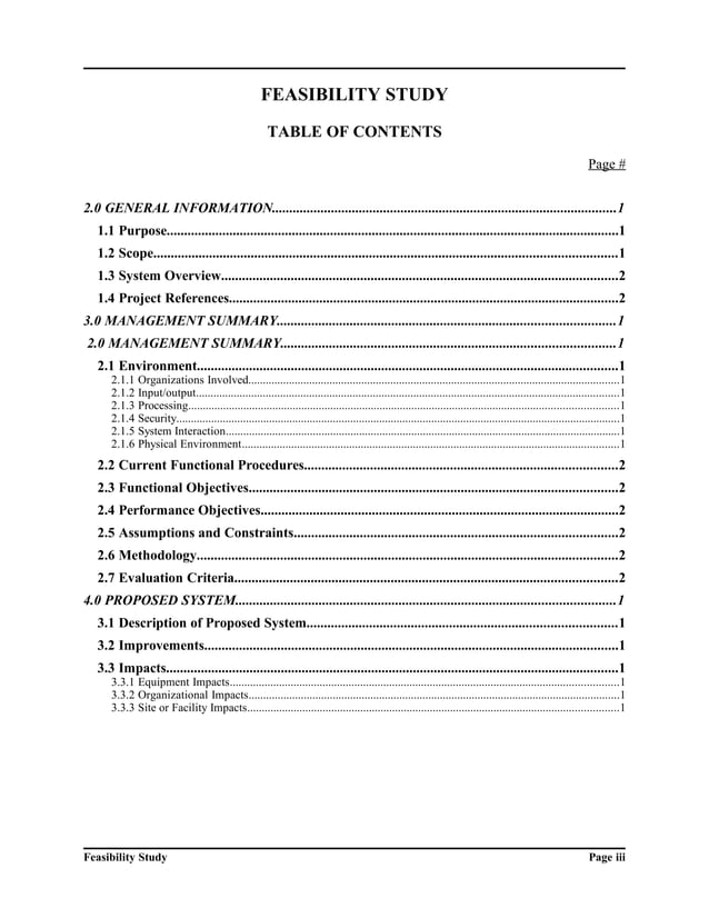 Feasibility studytemplate | DOC