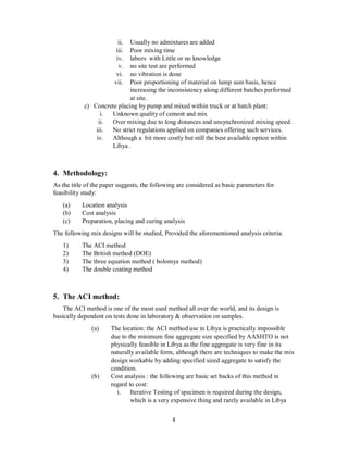 Feasibility & analysis of different mix designs to be used in libya | PDF