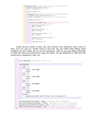 Pendataan Perhitungan Gaji Karyawan Suatu Perusahaan dengan Menggunakan ...