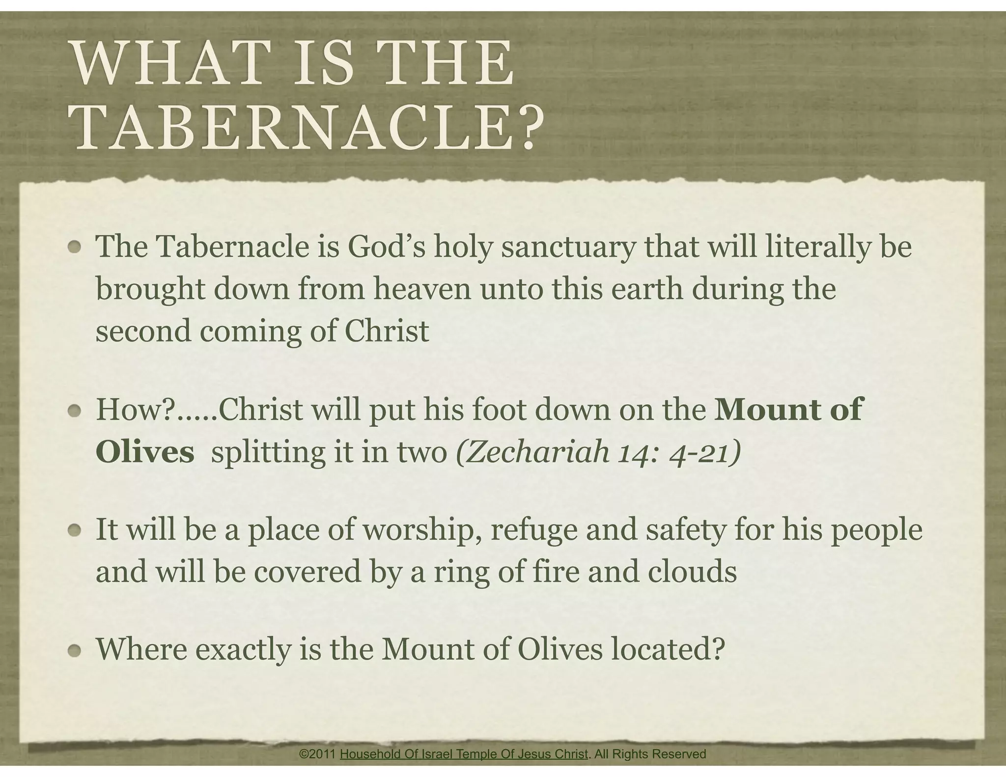 Feast of Tabernacles & Ingathering | PDF