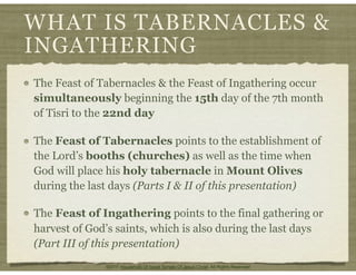 Feast of Tabernacles & Ingathering | PDF