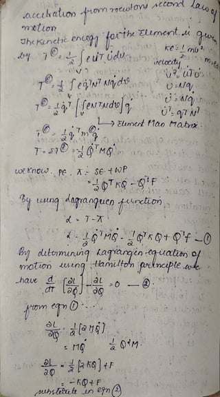 FINITE ELEMENT ANALYSIS UNIT IV AND V ONLY THEORY HANDWRITTEN NOTES | PDF