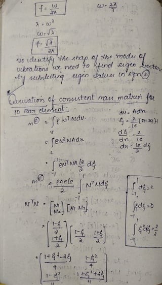 FINITE ELEMENT ANALYSIS UNIT IV AND V ONLY THEORY HANDWRITTEN NOTES | PDF