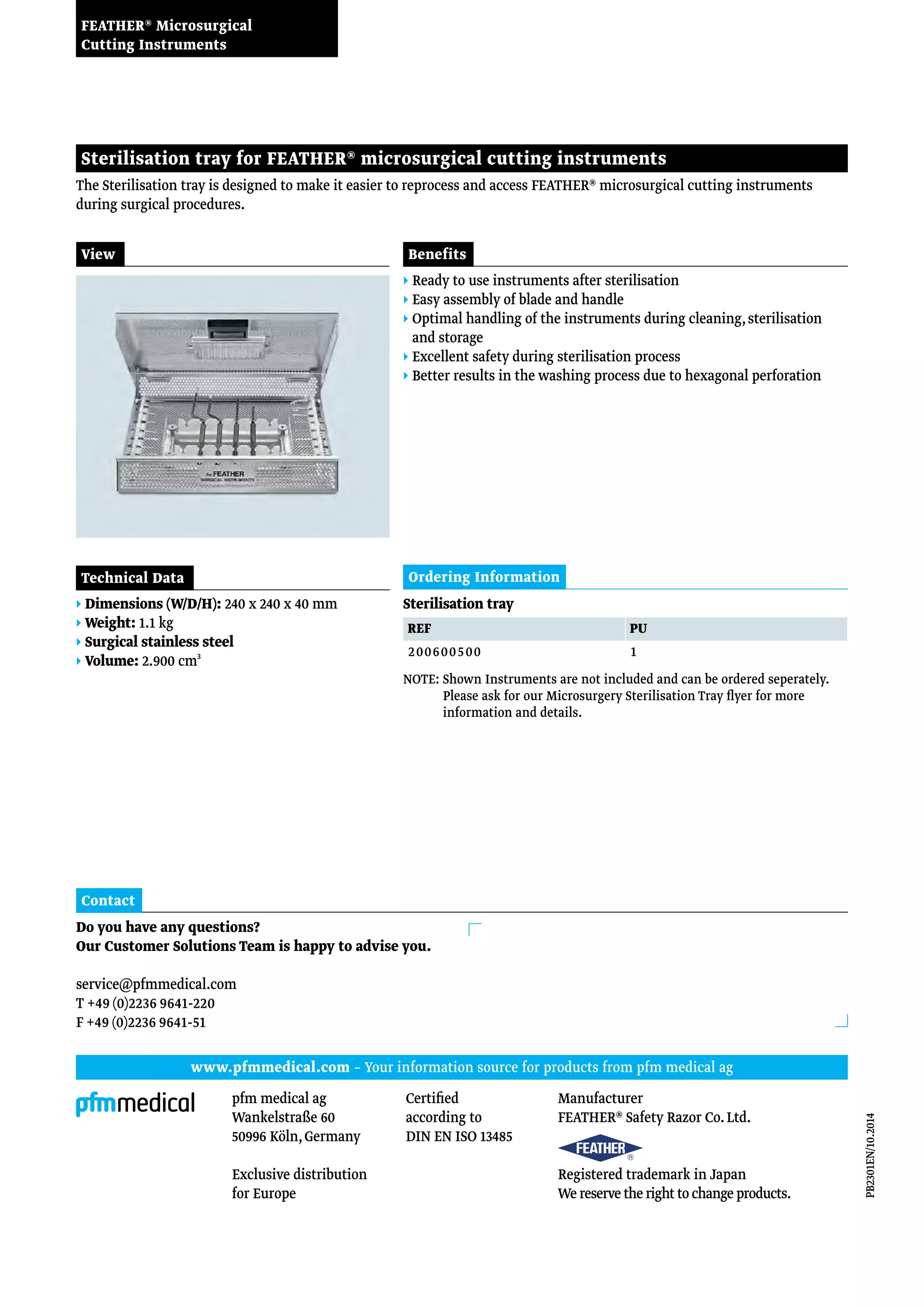 FEATHER Microsurgery brochure | PDF