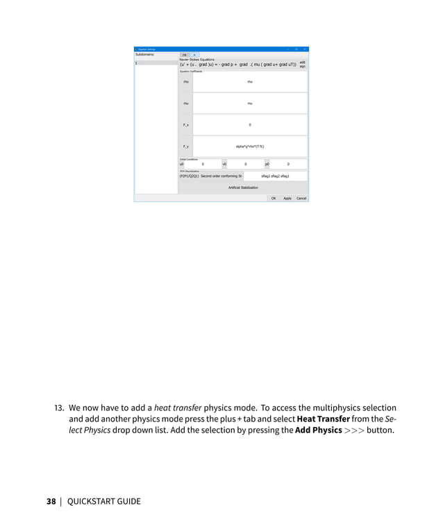 Featool Multiphysics Matlab Fem And Cfd Toolbox V16 Quickstart Guide