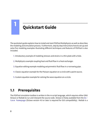 FEATool Multiphysics Matlab FEM and CFD Toolbox - v1.6 Quickstart Guide ...