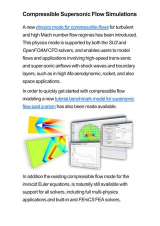 FEATool Multiphysics 1.17 - Multi-CFD solver and OpenFOAM Simulation Toolbox | PDF