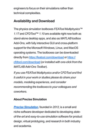 FEATool Multiphysics 1.17 - Multi-CFD solver and OpenFOAM Simulation Toolbox | PDF