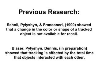 Effect of Object Discriminability on Multiple Object Tracking | PPT