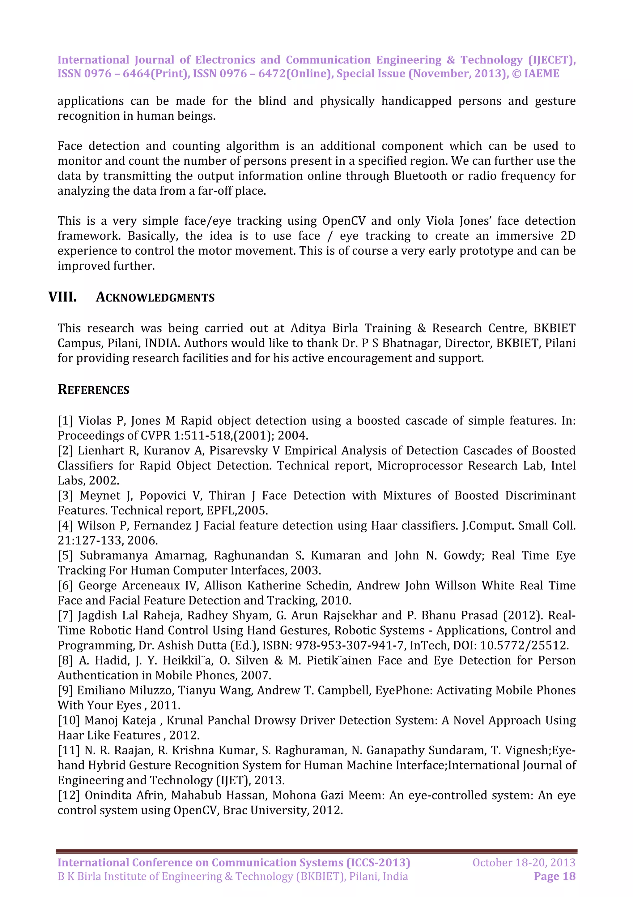 Feature Based Head Pose Estimation For Controlling Movement Of Pdf