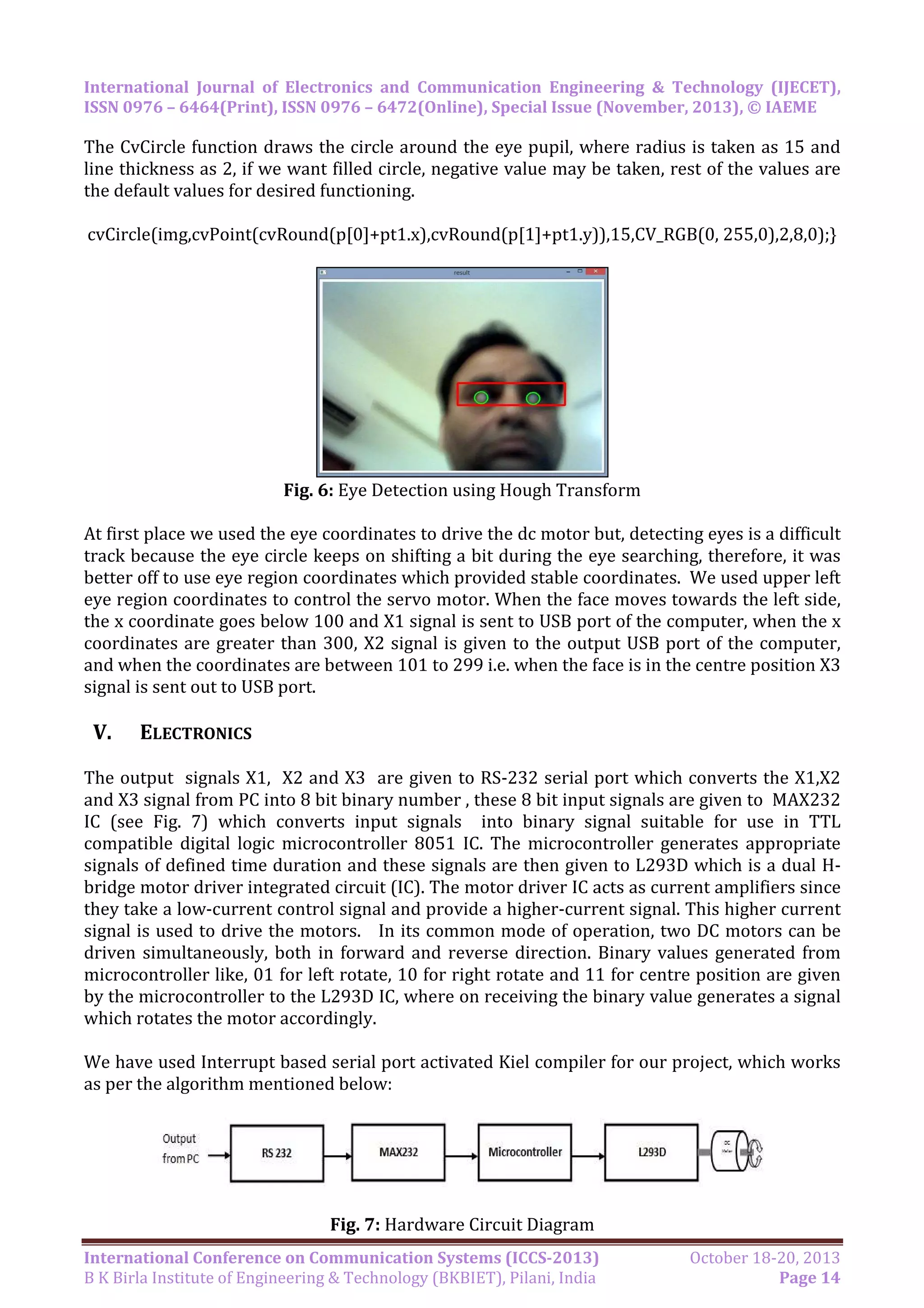 Feature based head pose estimation for controlling movement of | PDF
