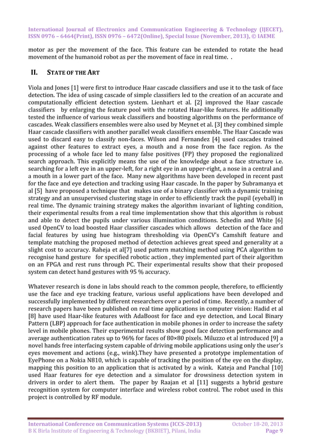 Feature based head pose estimation for controlling movement of | PDF