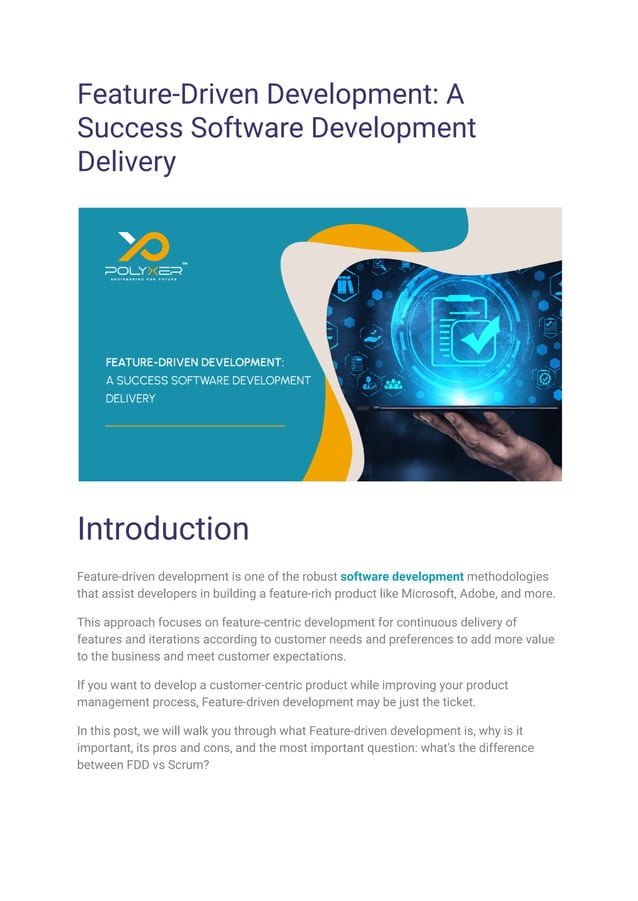 Feature-Driven Development: A Success Software Development Delivery | PDF | Web Development ...