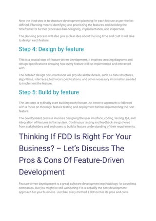 Feature-Driven Development: A Success Software Development Delivery ...