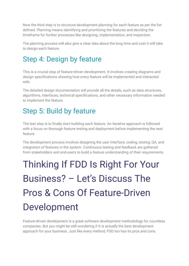 Feature-Driven Development: A Success Software Development Delivery ...