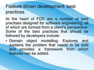 Feature driven development (FDD) | PPTX