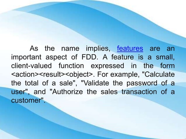Feature driven development (FDD) | PPTX Feature driven development (FDD) | PPTX