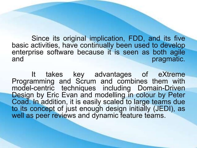 Feature driven development (FDD) | PPTX Feature driven development (FDD) | PPTX