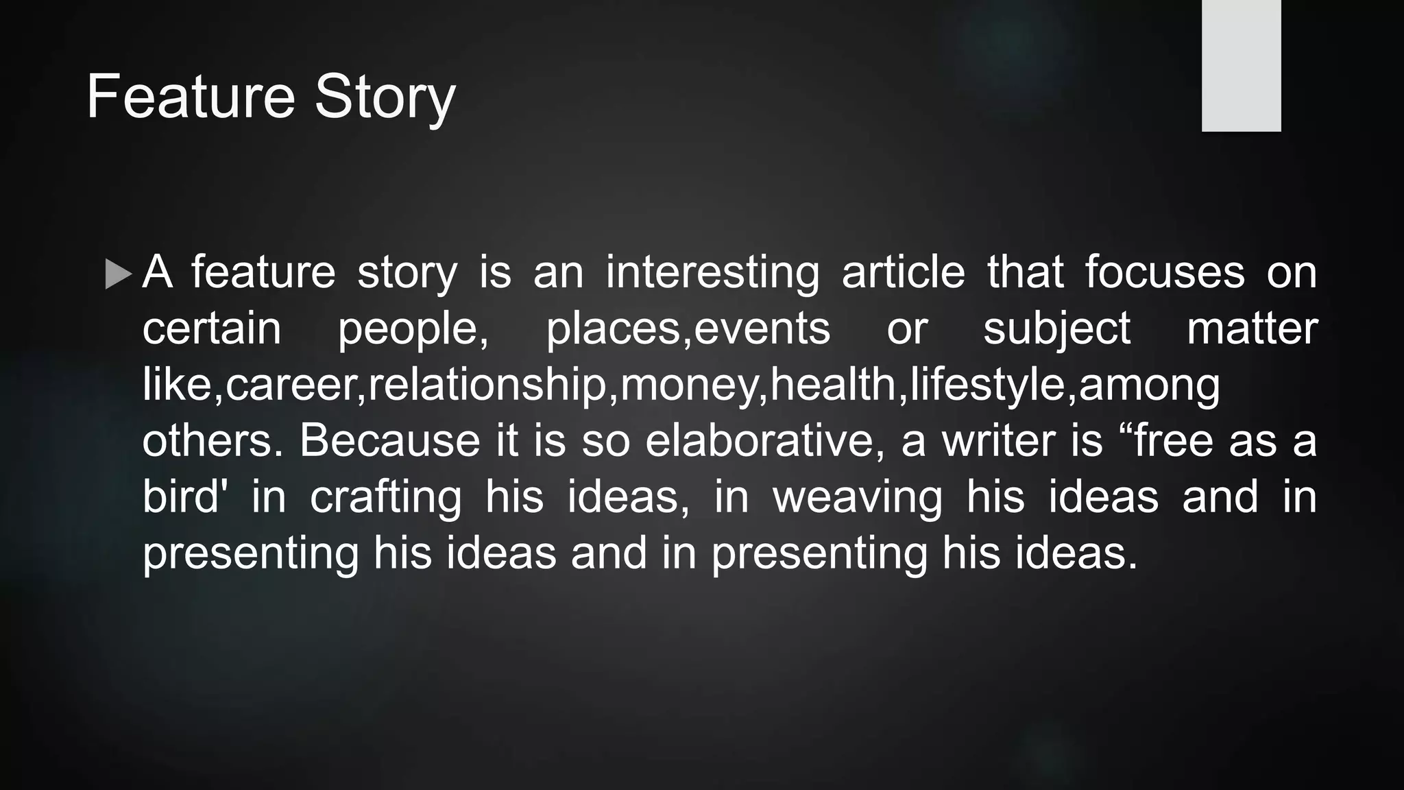 Feature Writing | PPTX