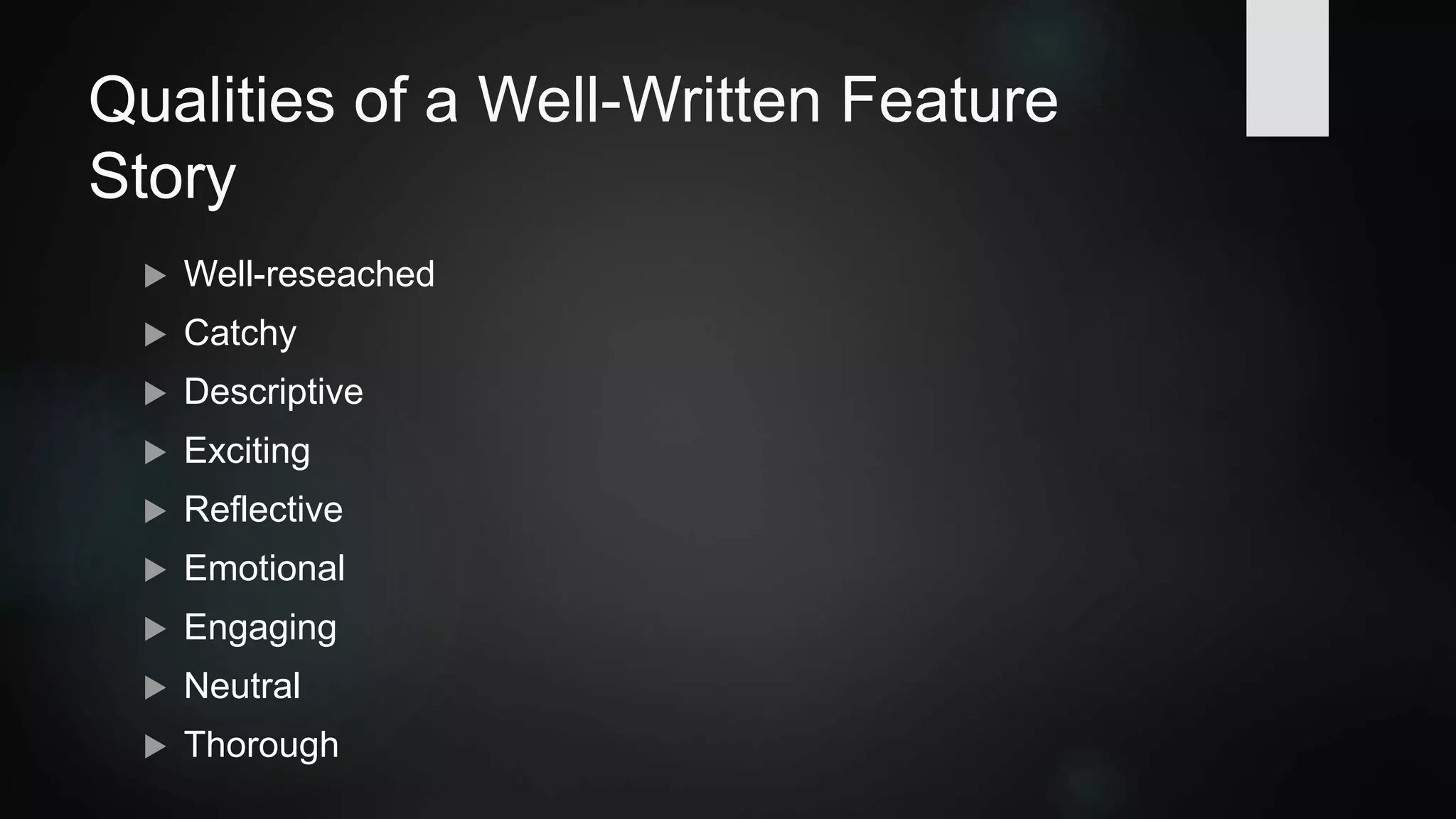 Feature Writing | PPTX