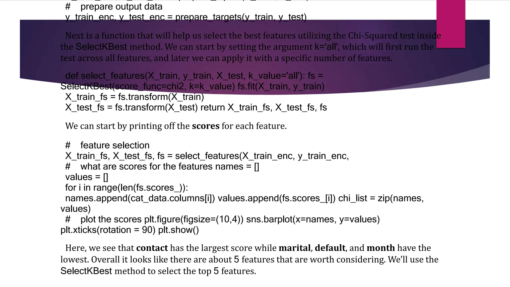 Feature Selection Techniques To Be Used In Machine Learning Algorithms
