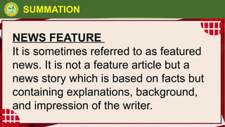 Feature-writing.pptx of the campus journalism | PPTX