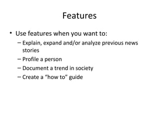 Feature Writing | PPT | Screenwriting | Content Production