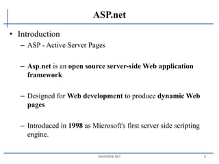 Feature and Future of ASP.NET