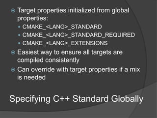 Feature and platform testing with CMake | PPT