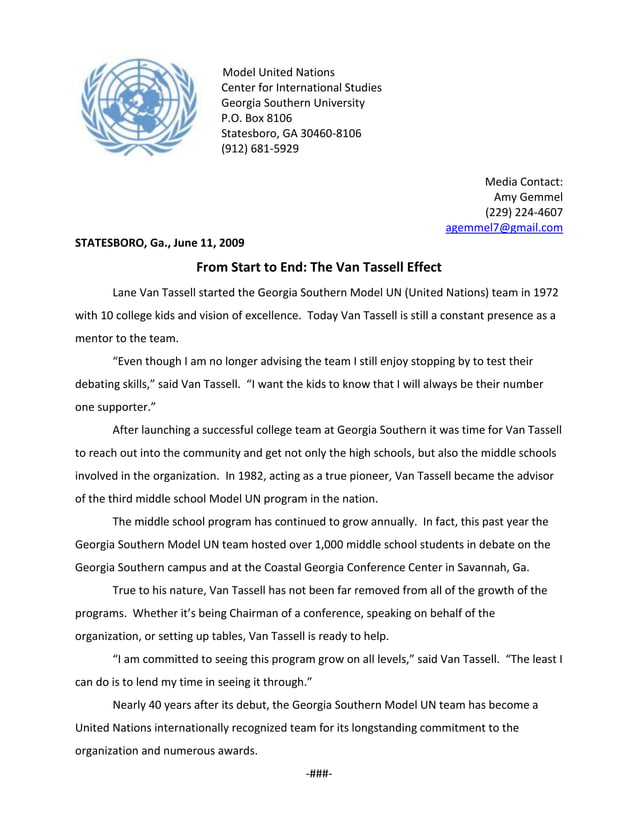 Sample Feature Article | DOCX