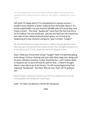 A-Level Media Studies - Feature Article (Primary Coursework) | DOC