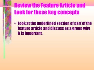 Feature article (language arts) | PPT